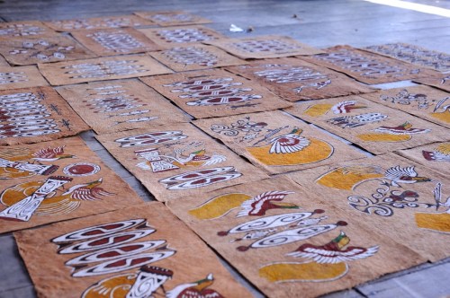 “KHOMBOW” BARK PAINTINGS “Khombow” bark paintings are the work of ...